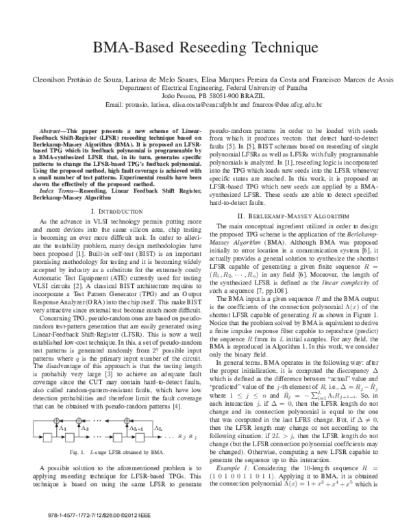 Pdf Bma Based Reseeding Technique