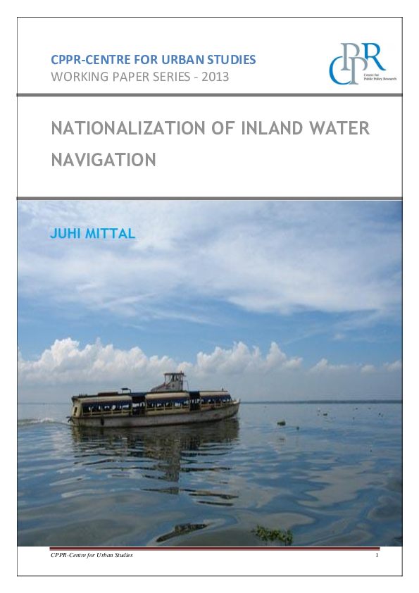 (PDF) Nationalization of Inland Water Navigation