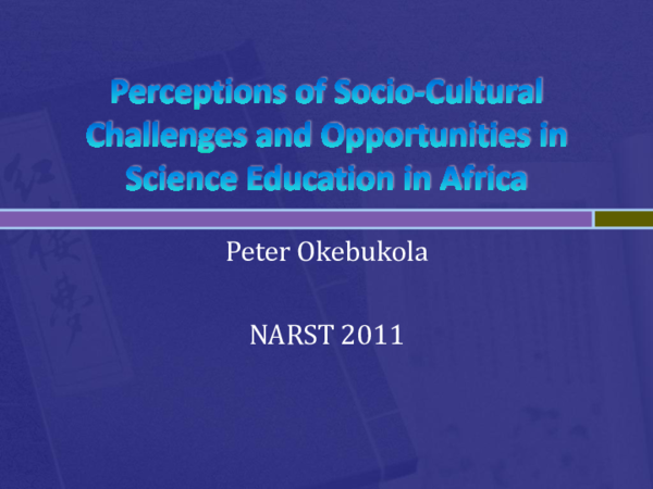 (PDF) Perception of Socio-Cultural Challenges and Opportunities in ...