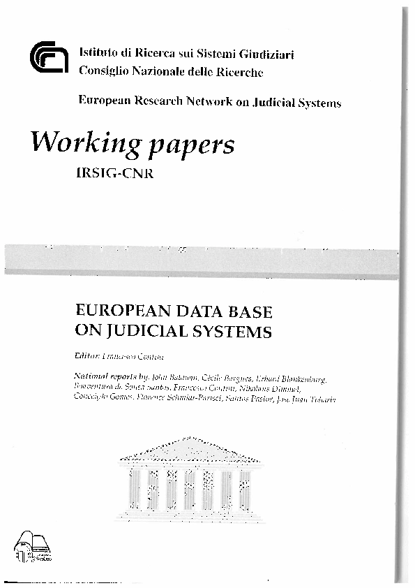 (PDF) European Database on Judicial Systems