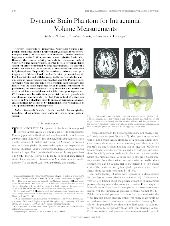 (PDF) Dynamic Brain Phantom for Intracranial Volume Measurements