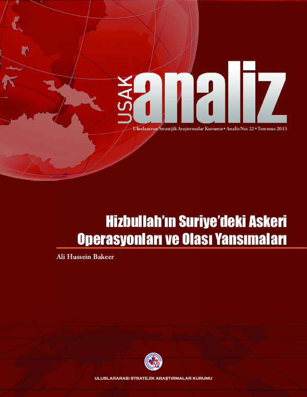 (PDF) Hizbullah’ın Suriye’deki Askeri Operasyonları ve Olası ...