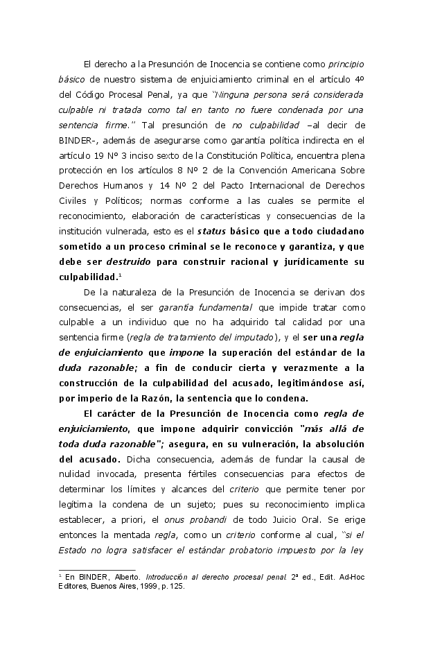(DOC) Duda razonable, certeza y presunción de inocencia