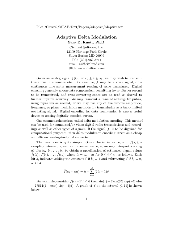 (PDF) adaptive delta modulation