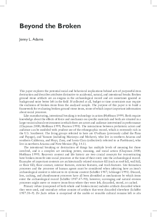 (PDF) Beyond the Broken