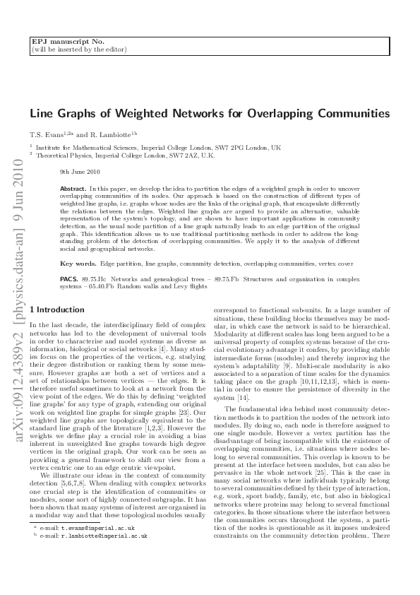 Pdf Edge Partitions And Overlapping Communities In Complex Networks