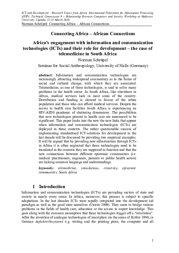 (PDF) Connecting Africa–African Connections Africa's Engagement With ...