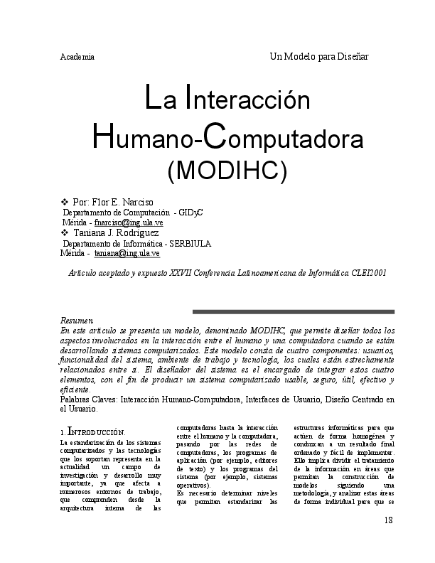(PDF) La Interacción Humano-Computadora (MODIHC