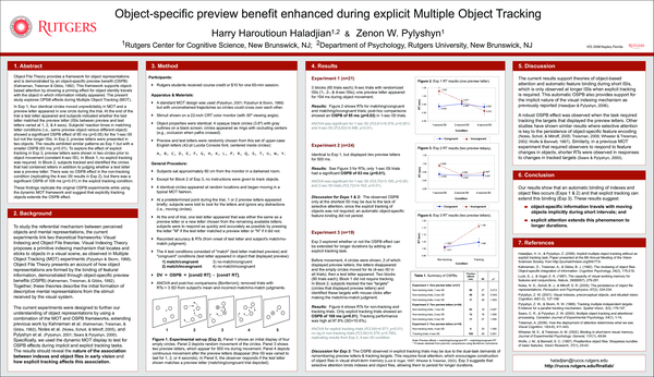(PDF) Object-specific preview benefit enhanced during explicit Multiple Object Tracking