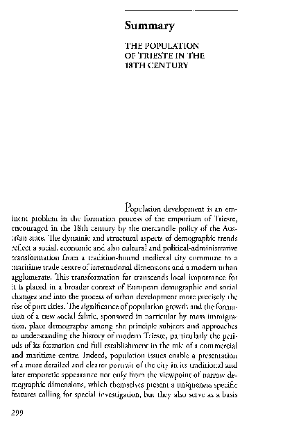 (PDF) The population of Trieste in the 18th century (orig. Tržaško ...