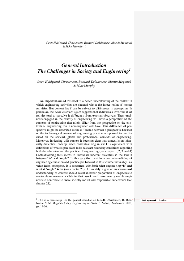 (PDF) The Challenges in Engineering and Society