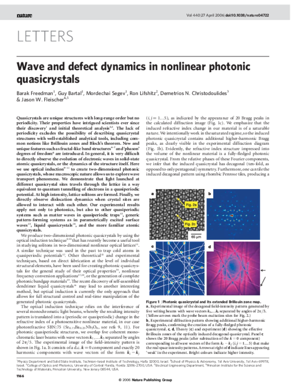 (PDF) Wave and Defect Dynamics In Nonlinear Photonic Quasicrystals