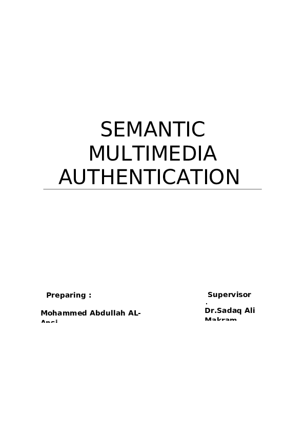 (DOC) Semantic Authentication