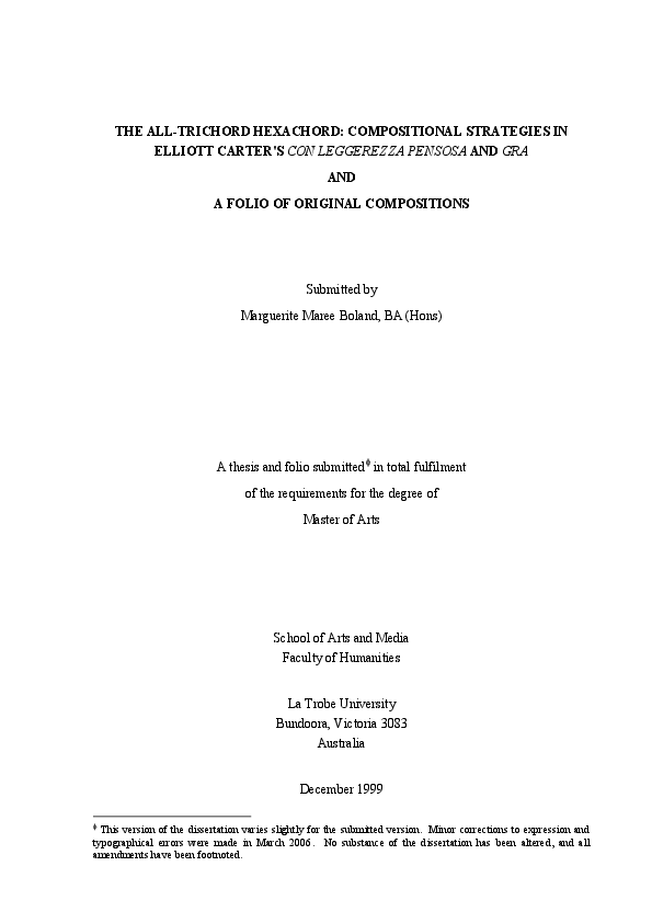 (PDF) The All-Trichord Hexachord: compositional strategies in Elliott ...