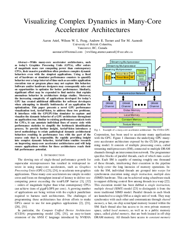 Pdf Visualizing Complex Dynamics In Many Core Accelerator Architectures