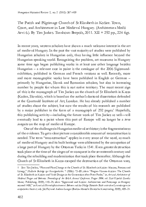 (PDF) Review of: Tim Juckes, The Parish and Pilgrimage Church of St ...