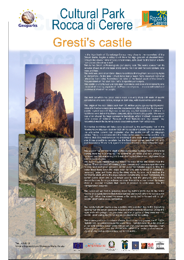 (PDF) Gresti's castle Geosite in Rocca di Cerere Geopark. Poster