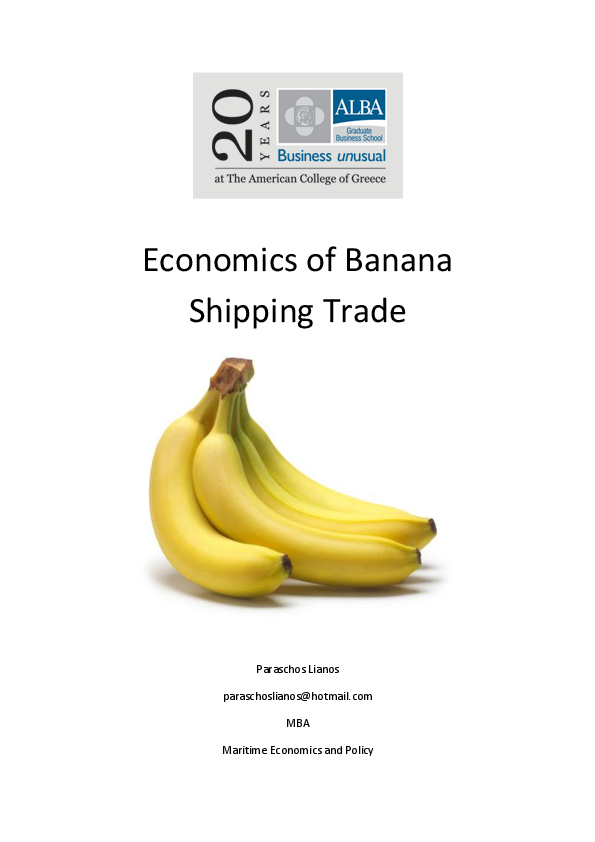 (PDF) Economics of Banana Shipping Trade