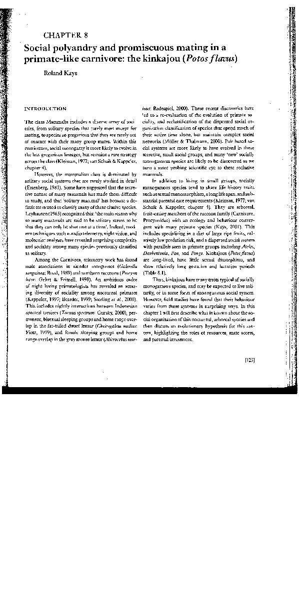 (PDF) Social Polyandry and Promiscuous Mating In a Primate-Like ...