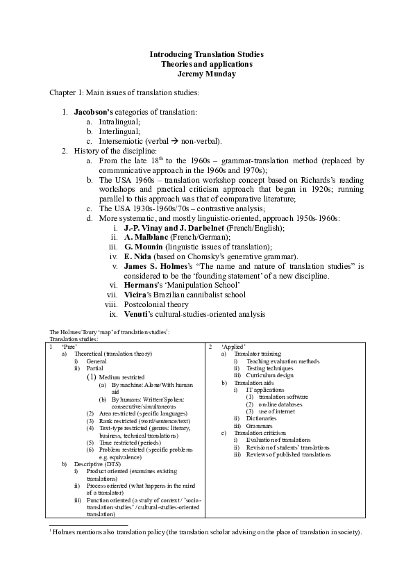 (PDF) Introducing Translation Studies Theories and applications