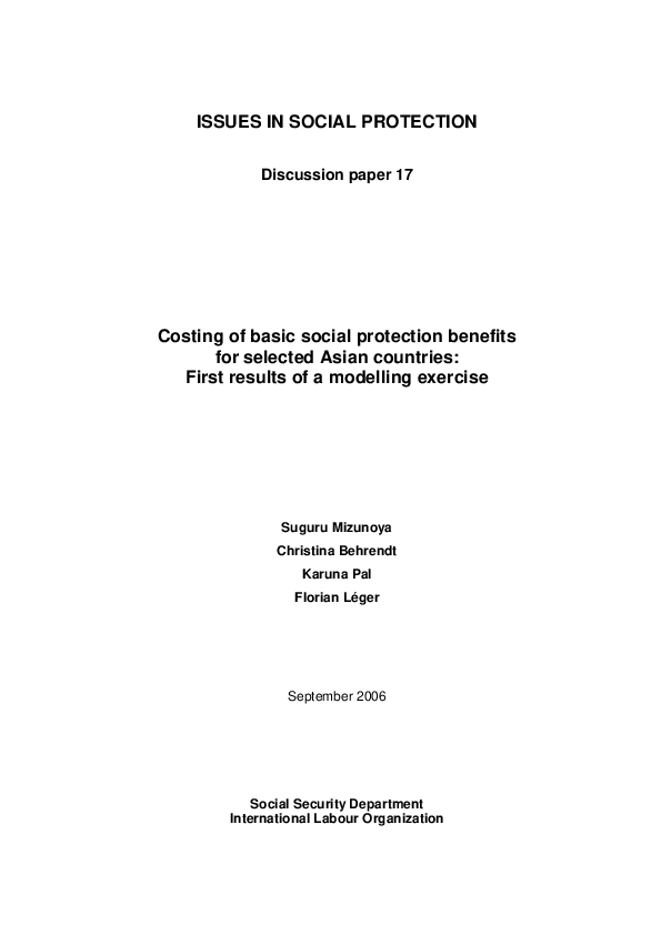 (PDF) Costing of basic social protection benefits for selected Asian ...