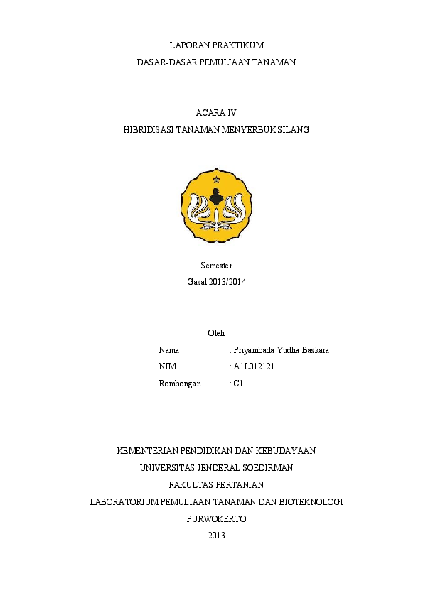 (DOC) ACARA - Hibridisasi Tanaman Menyerbuk Silang