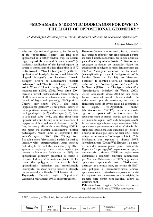 (PDF) "McNamara's 'deontic dodecagon for DWE' in the light of ...