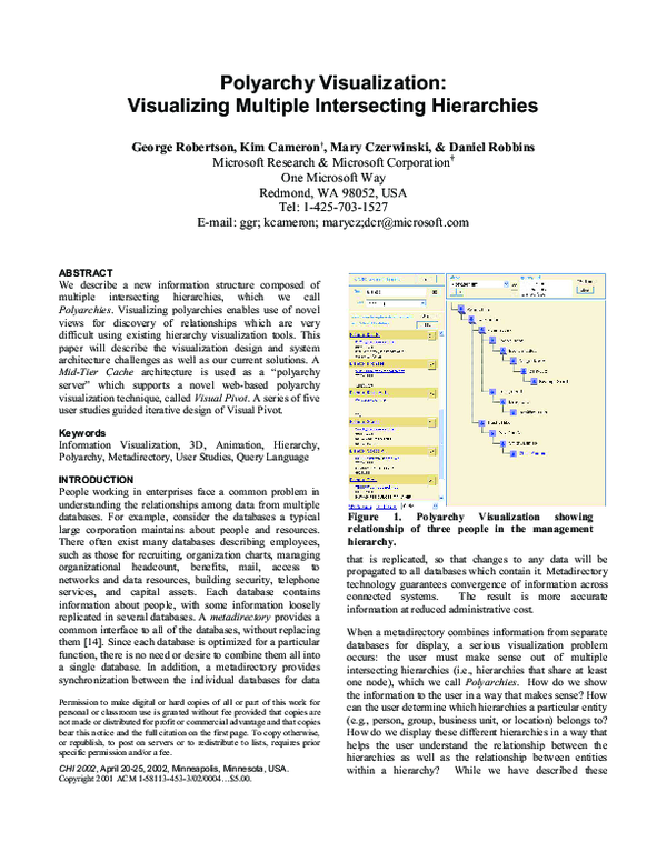 (PDF) Polyarchy visualization: visualizing multiple intersecting hierarchies