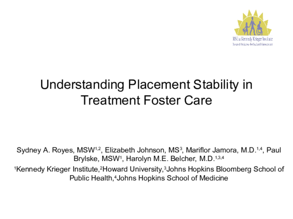 (DOC) Understanding Placement Stability in Treatment Foster Care