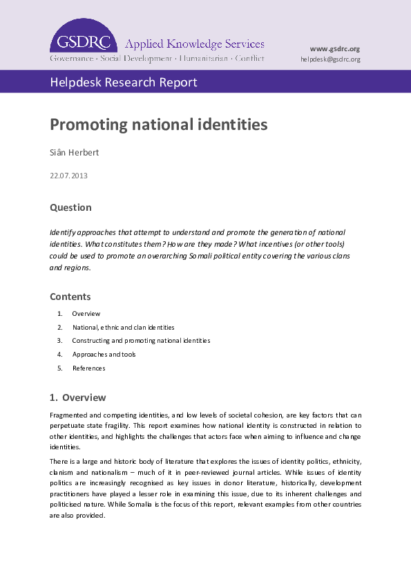 (PDF) Promoting national identities