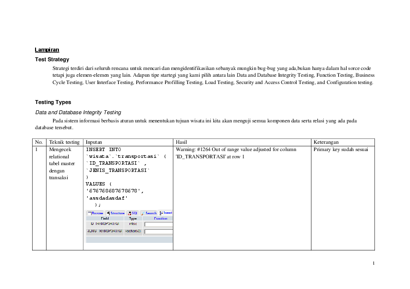 (DOC) Tes Report Contoh