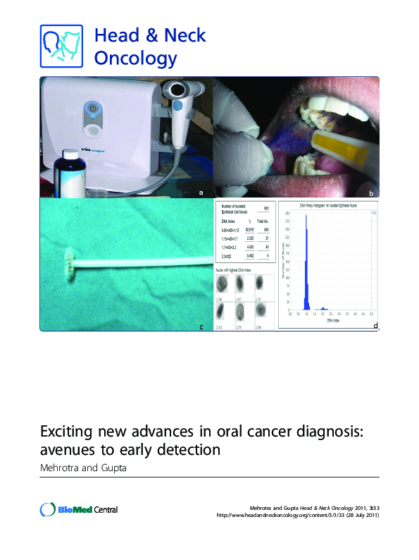 (PDF) Exciting new advances in oral cancer diagnosis: avenues to early ...