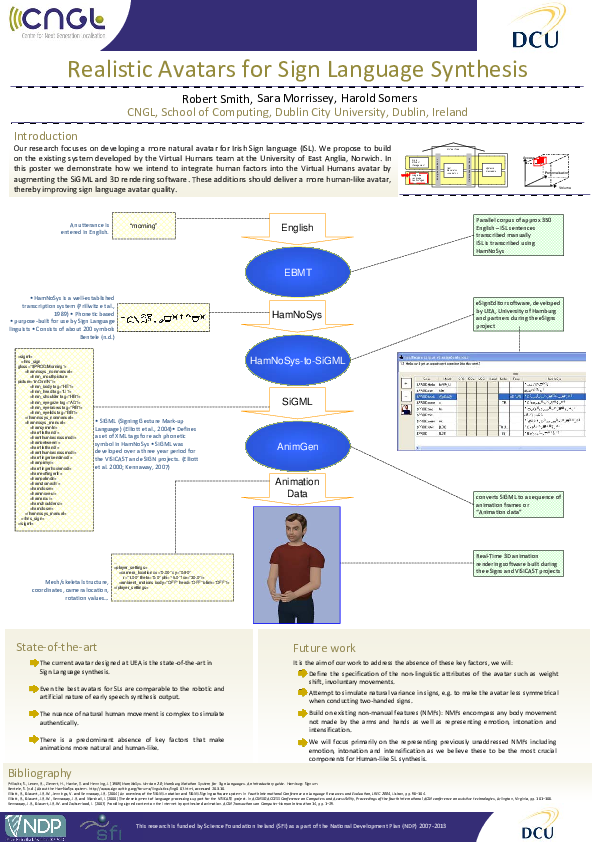 (PDF) Realistic Avatars for Sign Language Synthesis [Poster]