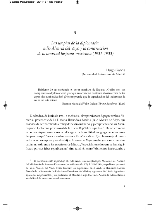 (PDF) Las utopías de la diplomacia. Julio Álvarez del Vayo y la ...