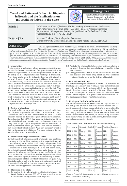 (PDF) Research Paper Management Dr. Manoj P K Trend and Pattern of ...