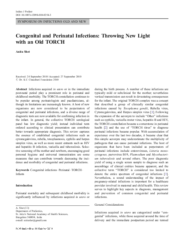 (PDF) 2010 TORCH, Ind J Peds