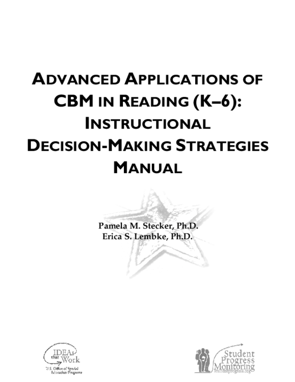 (PDF) Advanced Applications of CBM In Reading (K 6): Instructional ...