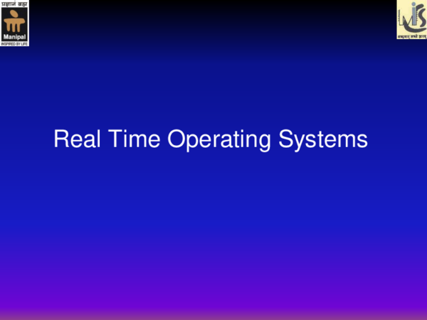 (PDF) Real Time Operating Systems