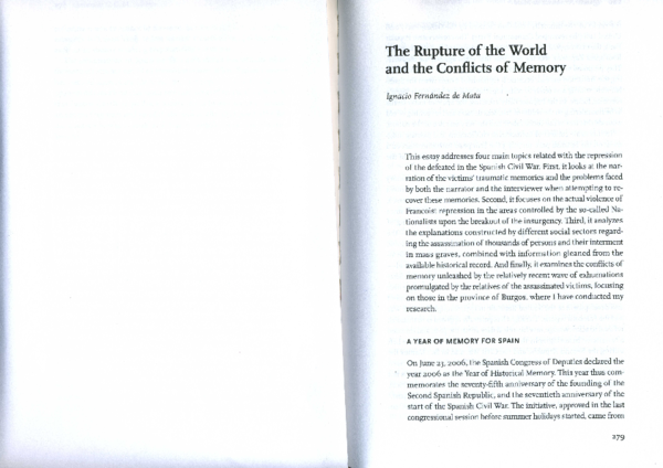 (PDF) The Rupture of the World and the Conflicts of Memory