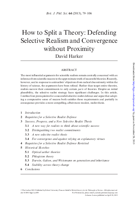 (PDF) How to Split a Theory