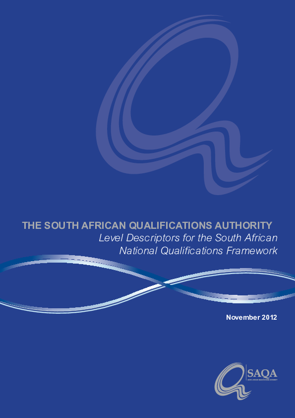 (PDF) Level Descriptors for the South African National Qualifications ...