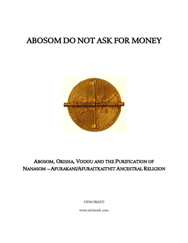 (PDF) Abosom Do Not Ask For Money - Abosom, Orisha, Vodou and the ...