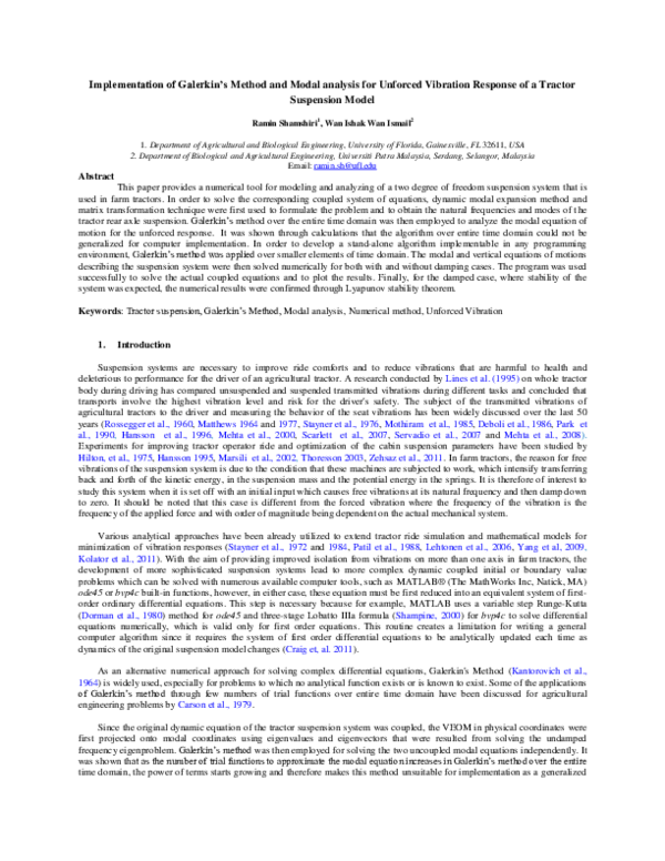 (PDF) Modal Analysis with Galerkin's Method (PDF) Modal Analysis with Galerkin's Method