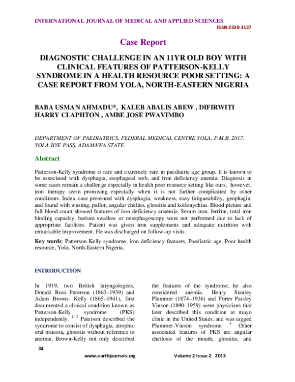 (PDF) INTERNATIONAL JOURNAL OF MEDICAL AND APPLIED SCIENCES Case Report ...