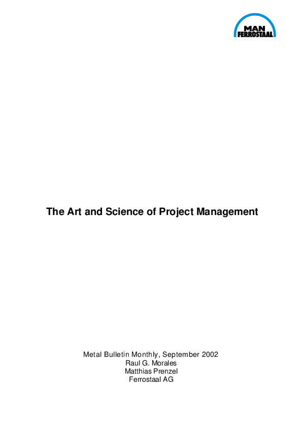 (PDF) The Art and Science of Project Management