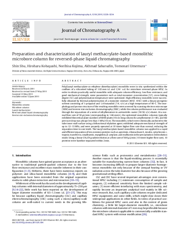 (PDF) Preparation and characterization of lauryl methacrylate-based ...