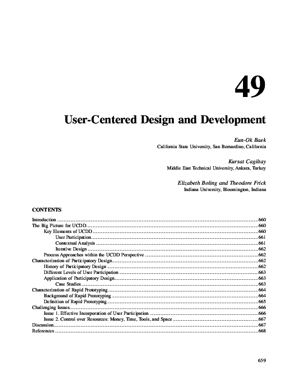 (PDF) User-Centered Design and Development
