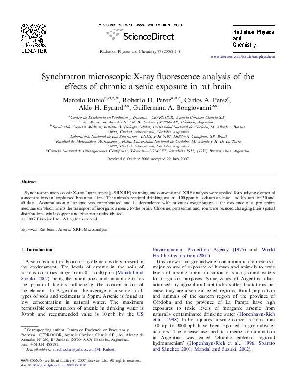 (PDF) Synchrotron microscopic X-ray fluorescence analysis of the ...