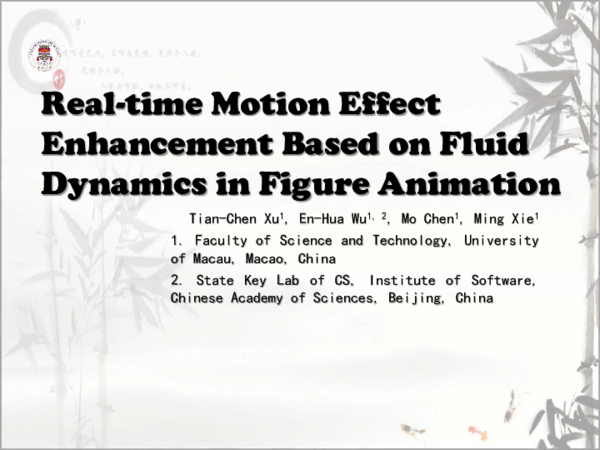 Pdf Real Time Motion Effect Enhancement Based On Fluid Dynamics In Figure Animation