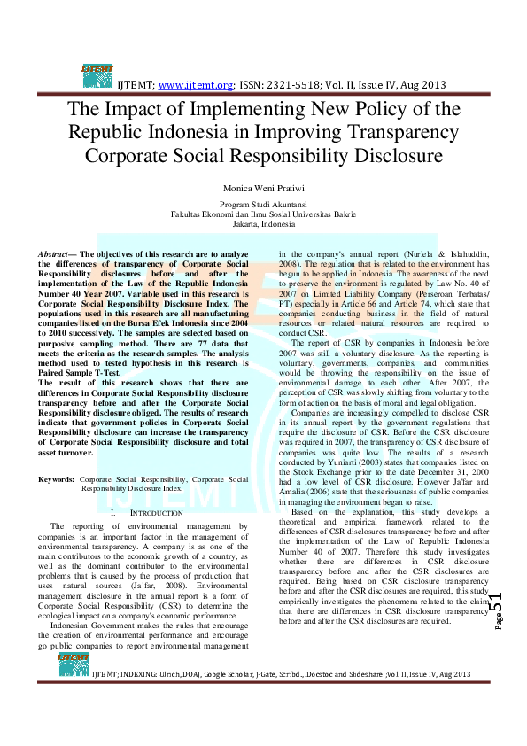 (PDF) The Impact Of Implementing New Policy